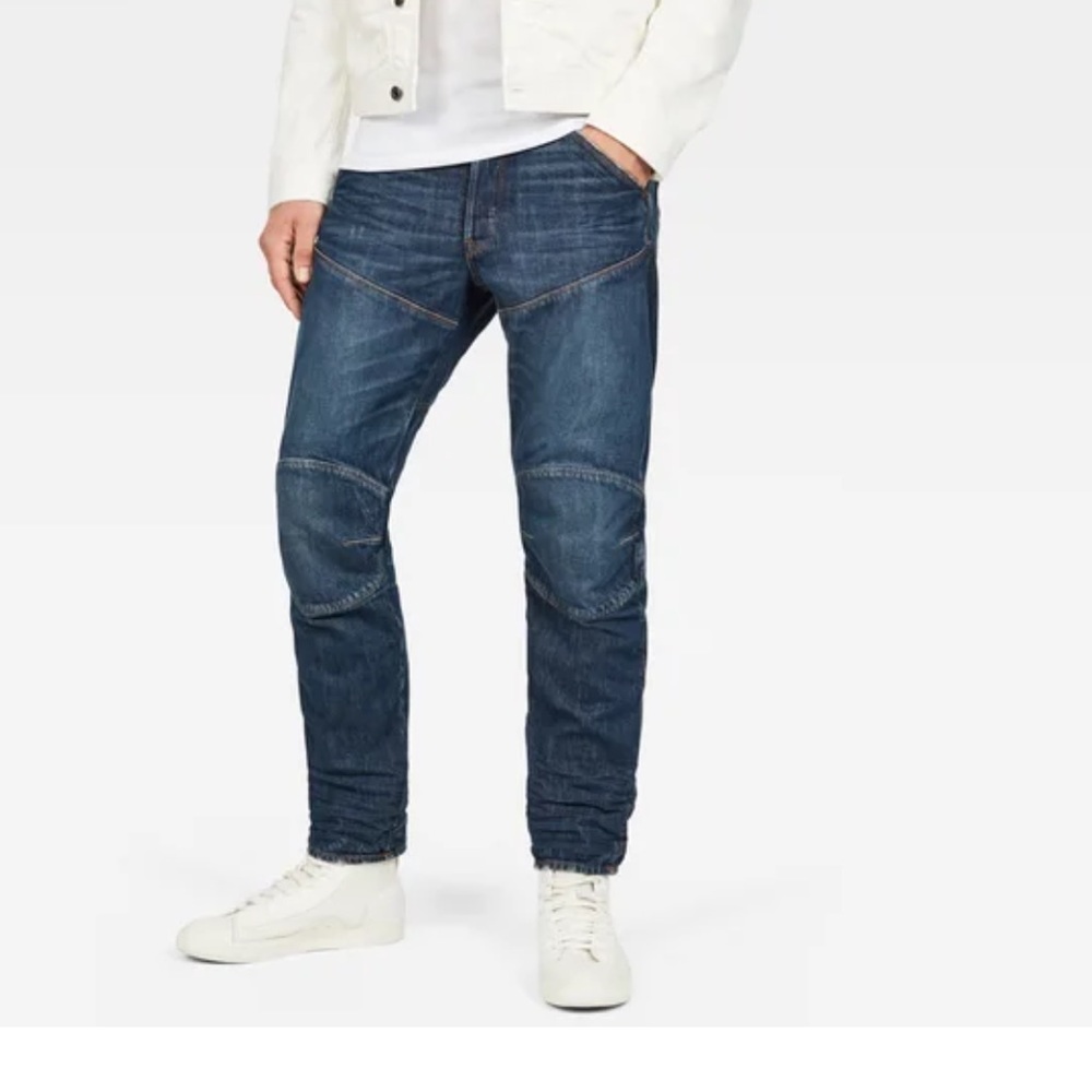 G Star Raw 5620 3d Dimension Tapered Button Fly - Gem